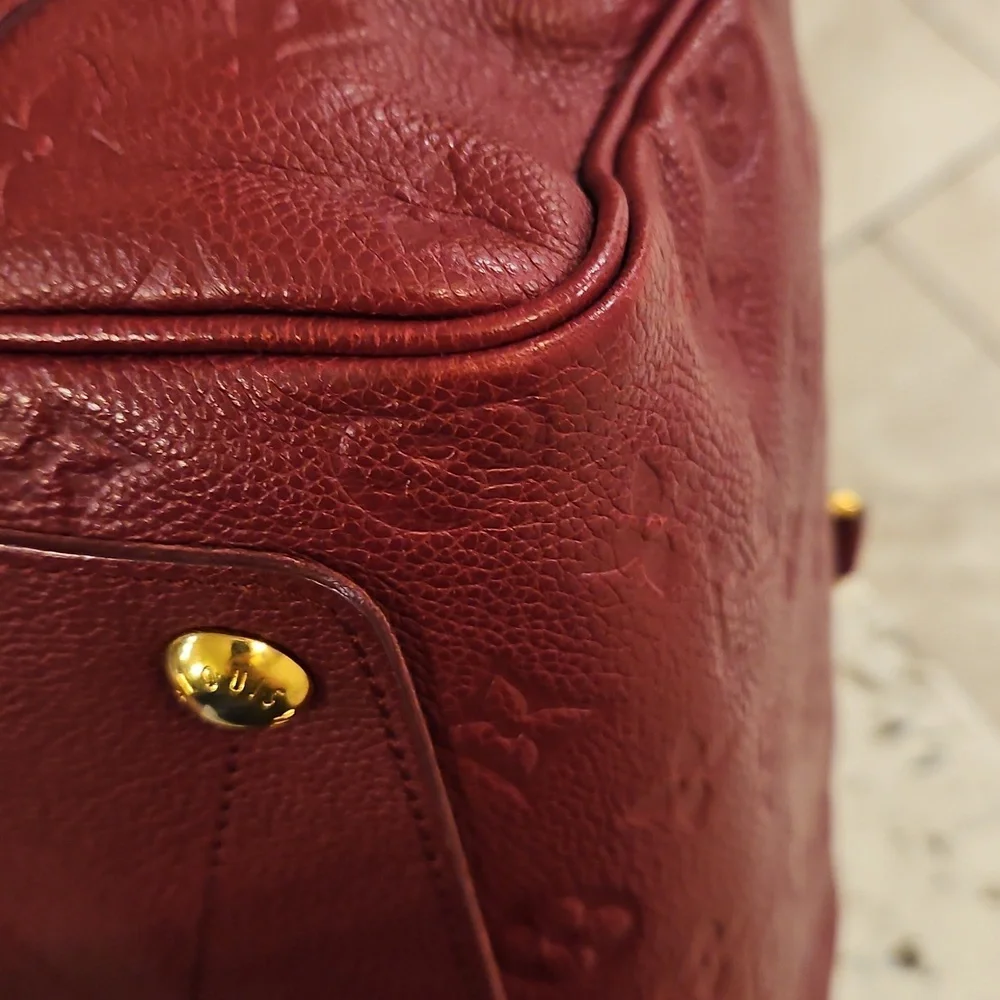Louis Vuitton | Bags | Louis Vuitton Empreinte Rare Speedy 25 Burgundy ...